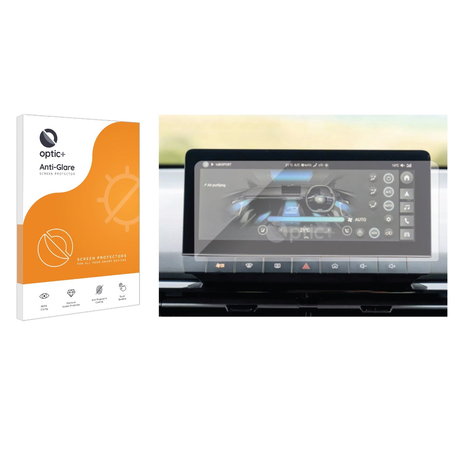 Optic+ Anti-Glare Screen Protector for MG4 Excite 2023 - ScreenShield