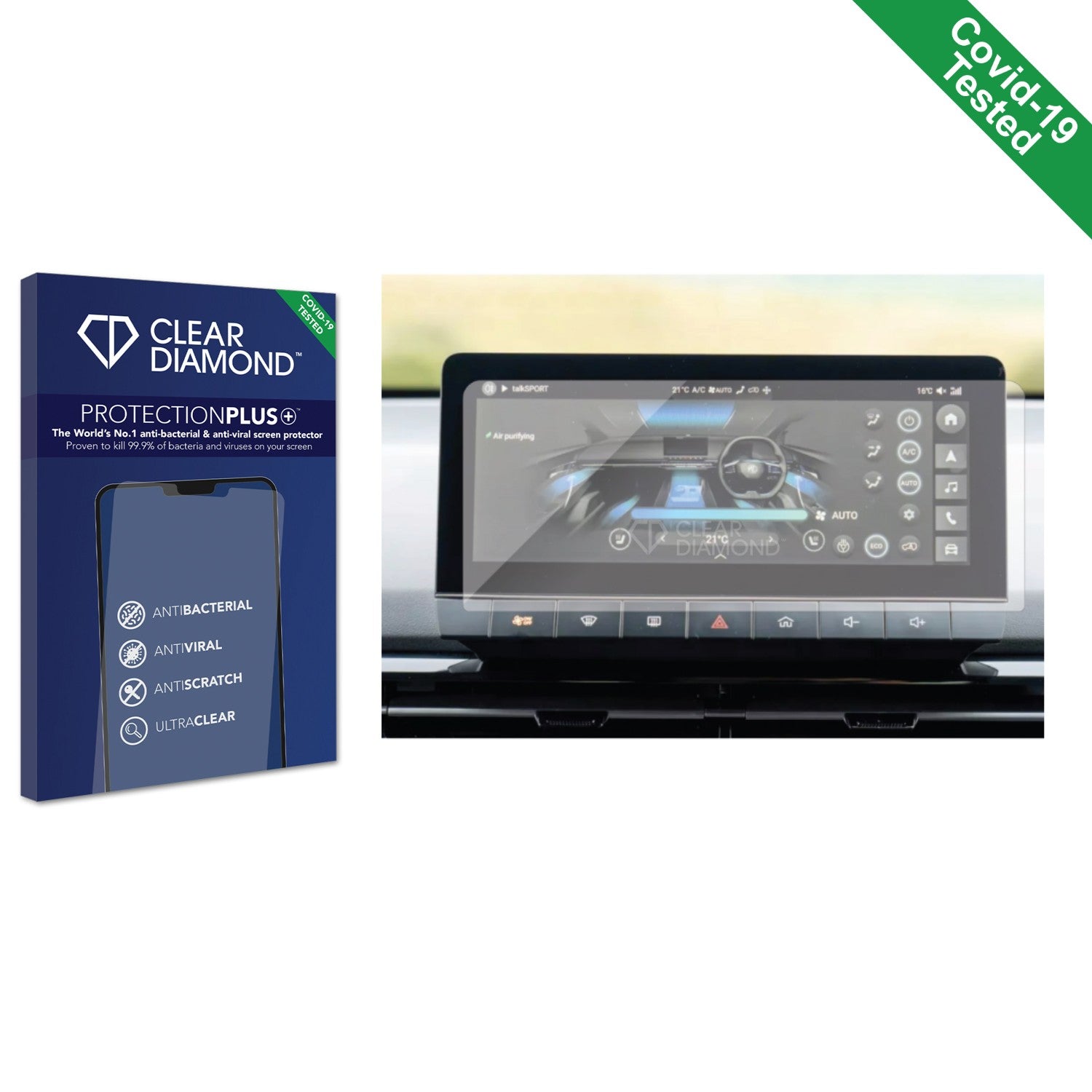 Clear Diamond Anti-viral Screen Protector for MG4 Excite 2023 - ScreenShield