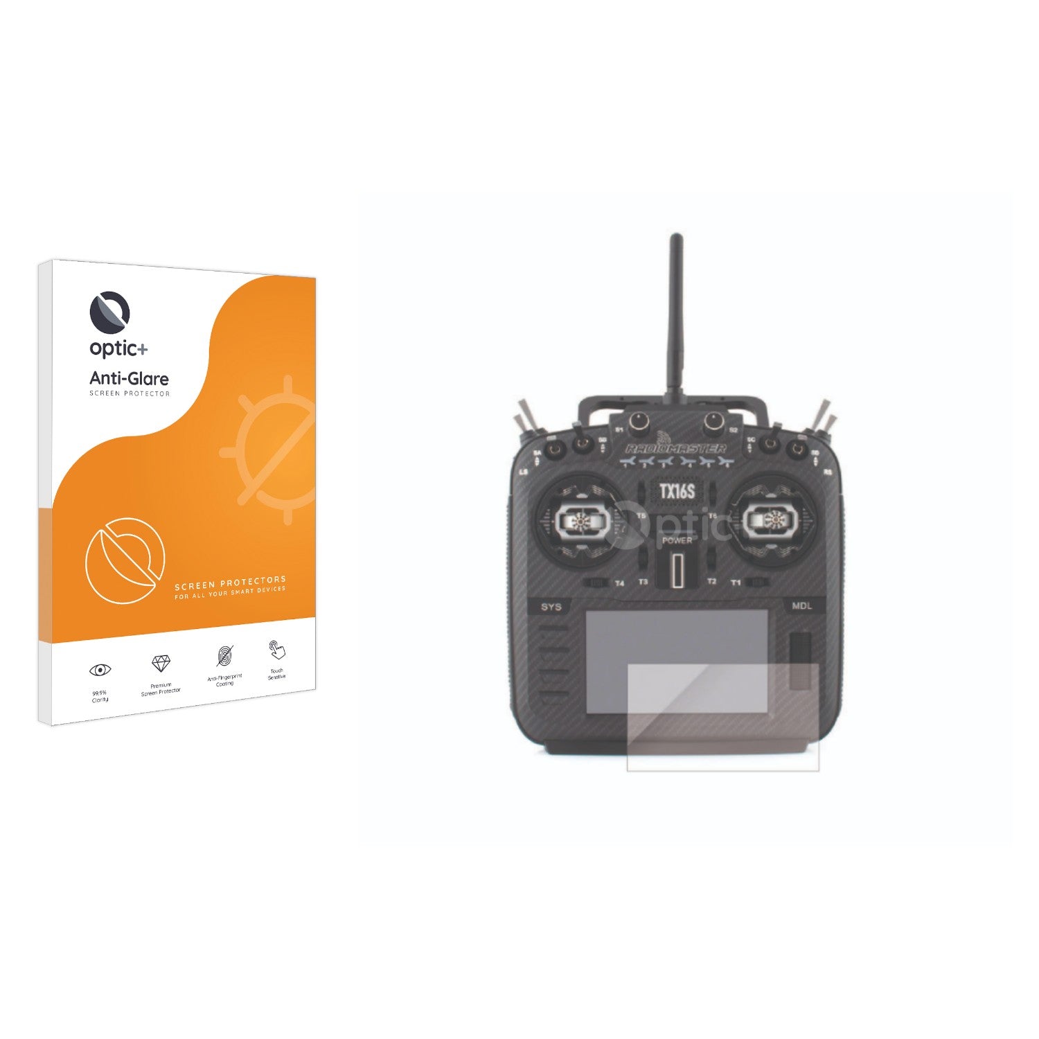 Optic+ Anti-Glare Screen Protector for Radiomaster TX16S MAX MK2 ...