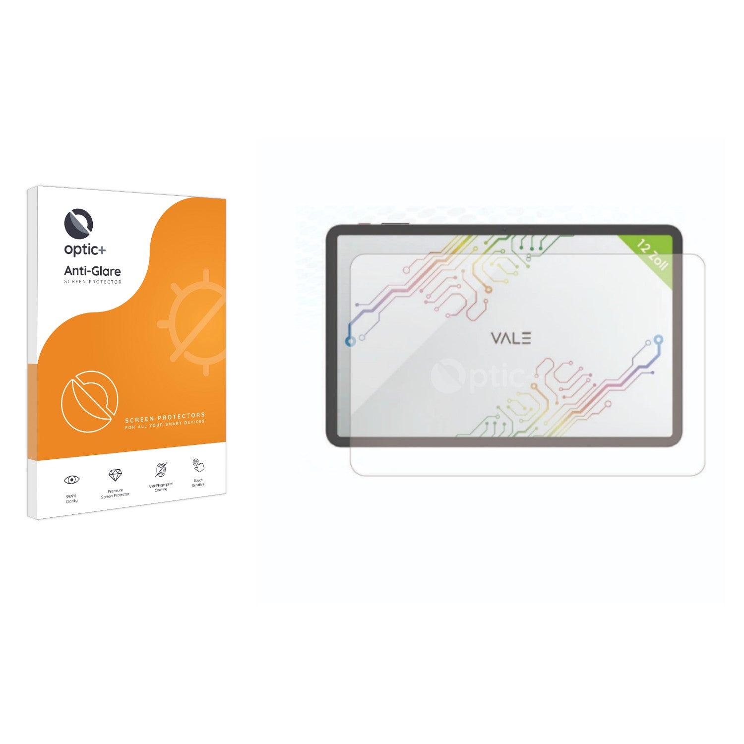Optic+ Anti-Glare Screen Protector for VALE V12E-LTE-8128 - ScreenShield