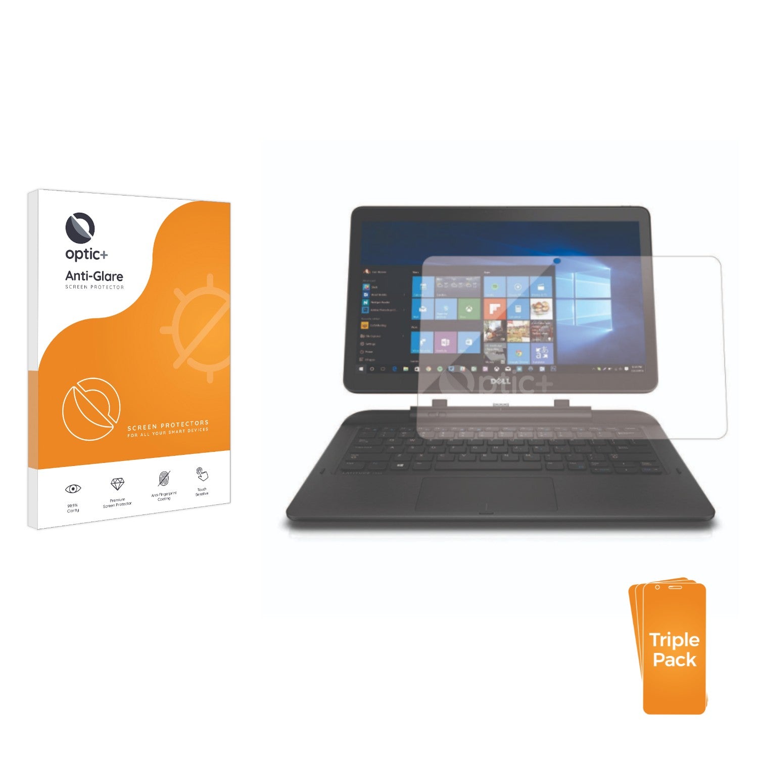 3pk Optic+ Anti-Glare Screen Protectors for Dell Latitude 7350 Laptop ...