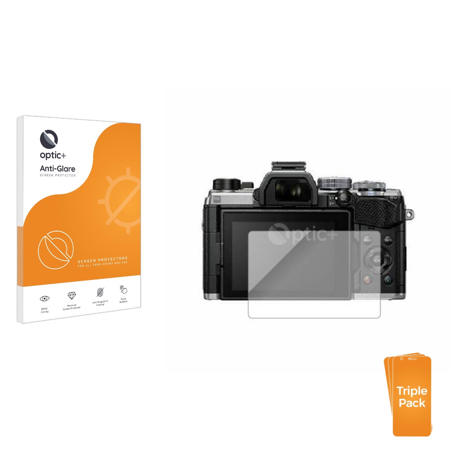3pk Optic+ Anti-Glare Screen Protectors for Olympus OM System OM-5 ...