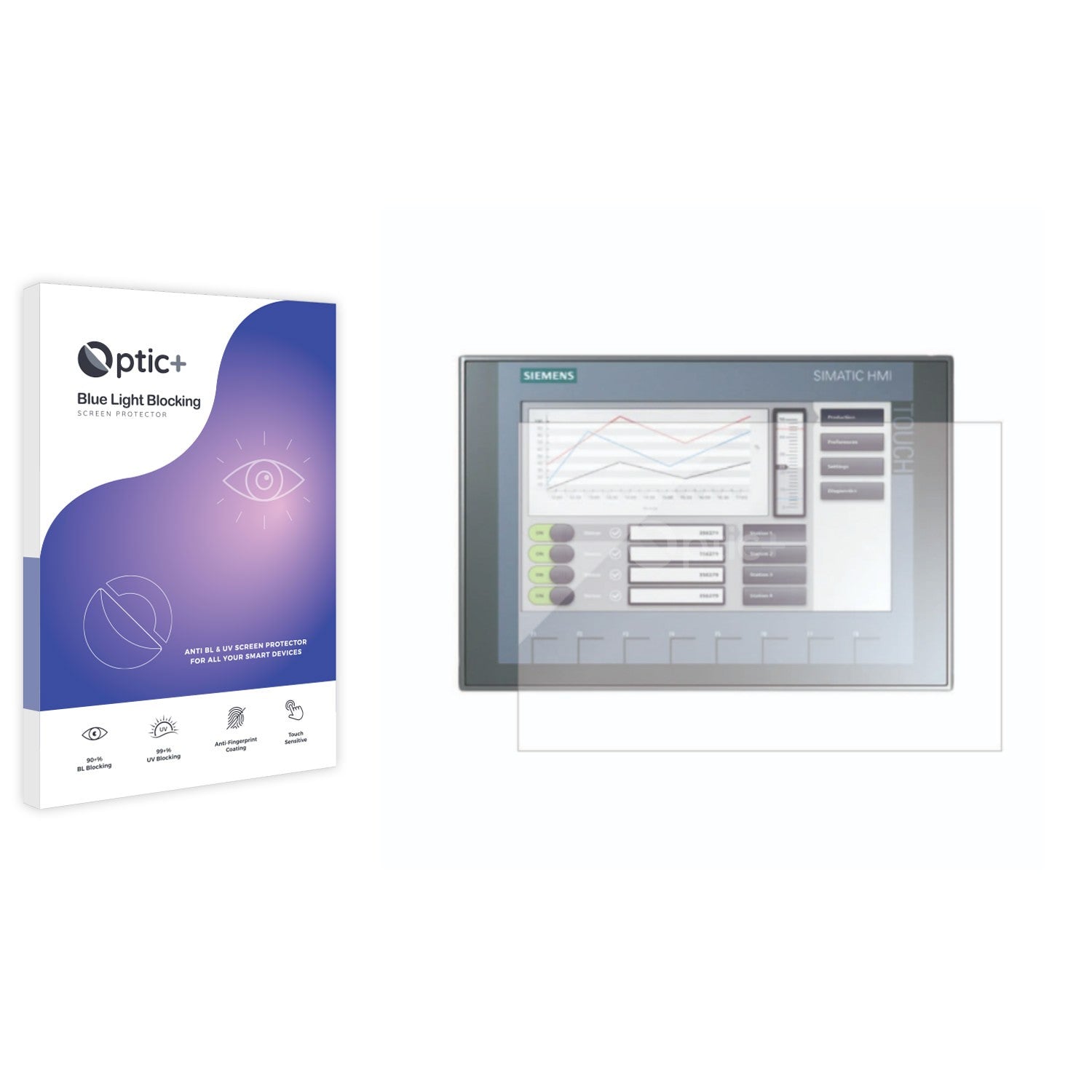 Optic+ Blue Light Blocking Screen Protector for Siemens Simatic HMI ...