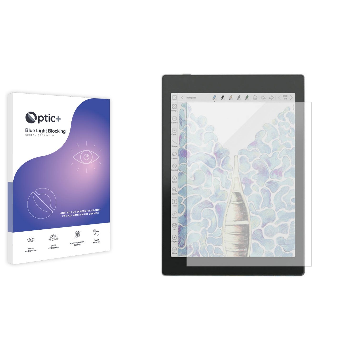 Optic+ Blue Light Blocking Screen Protector for Onyx Boox Tab Mini C ...
