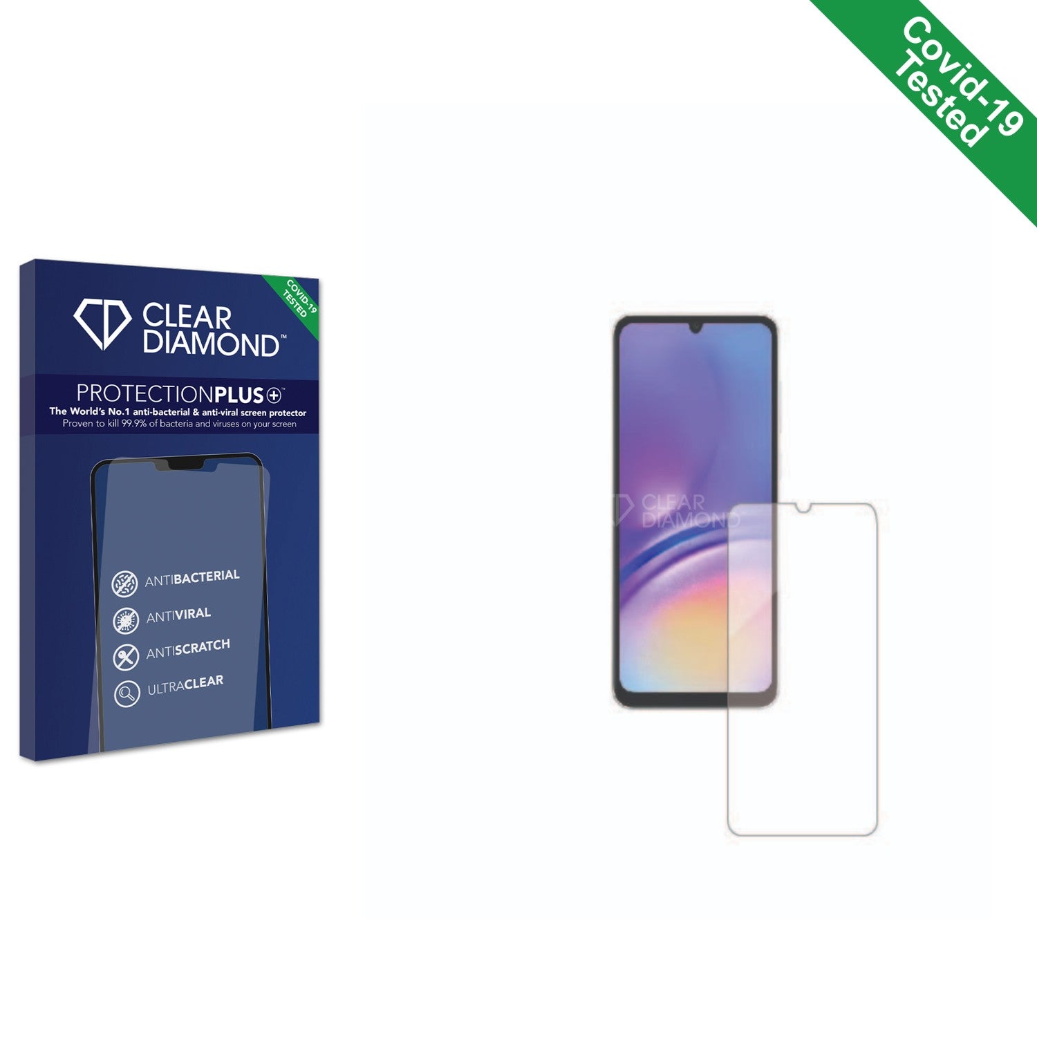 Clear Diamond Anti-viral Screen Protector for Samsung Galaxy A05 ...