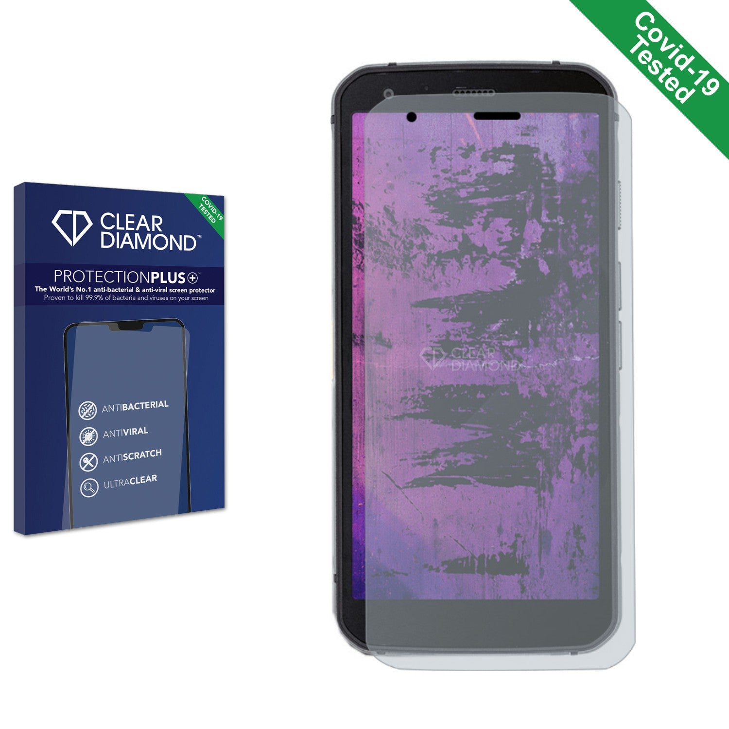 Clear Diamond Anti-viral Screen Protector for Caterpillar Cat S62 Pro ...