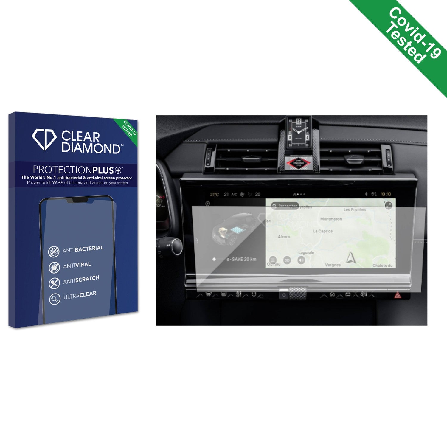 Clear Diamond Anti-viral Screen Protector for DS 7 Crossback 2023 ...