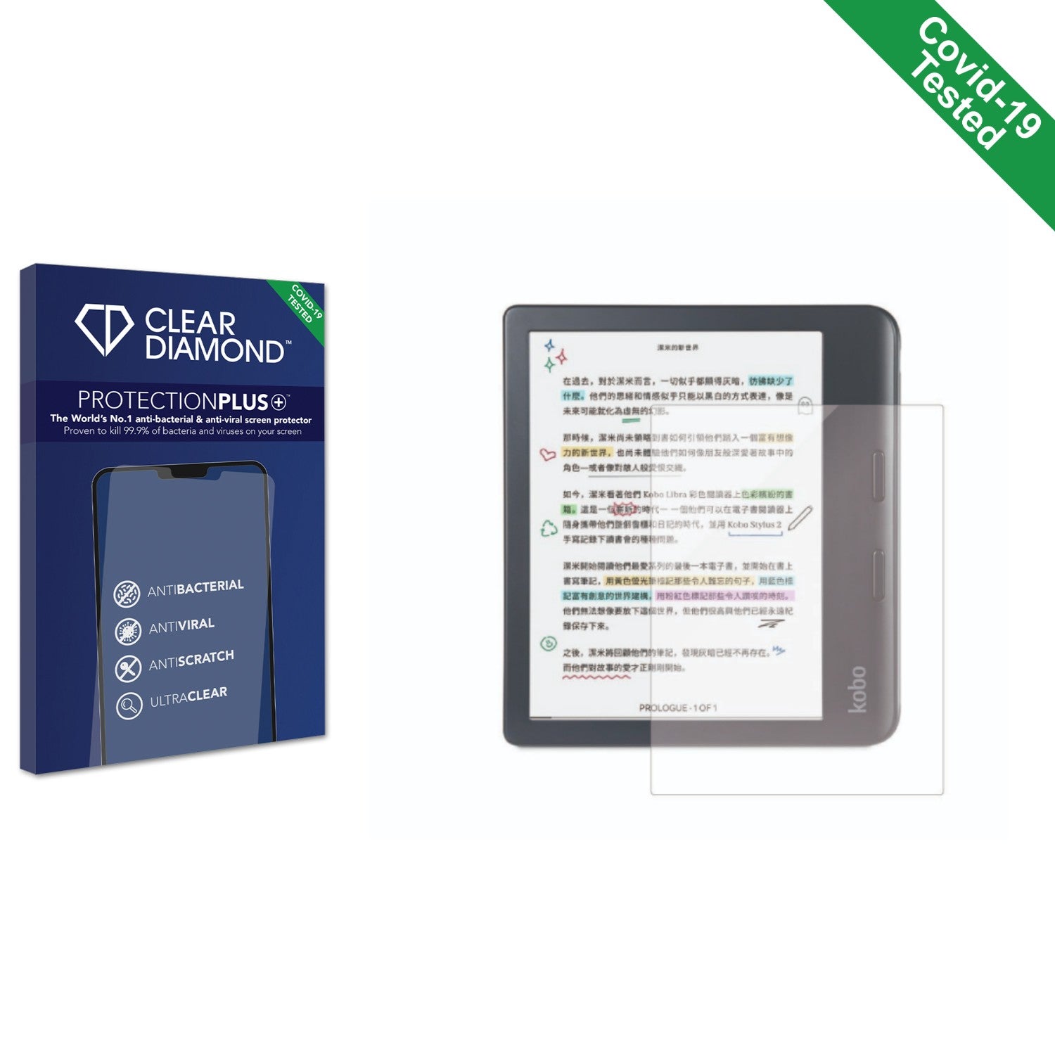 Kobo Libra Color 3-Pack Anti-Glare Screen Protector For Kobo Libra ...