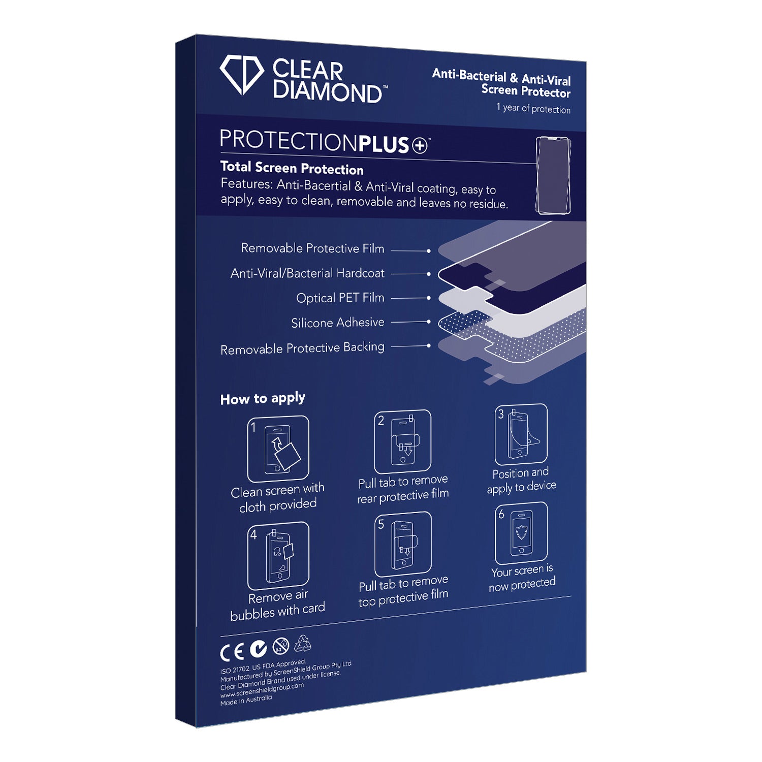 Clear Diamond Anti-viral Screen Protector for Lenovo Legion Y700 (2024 ...