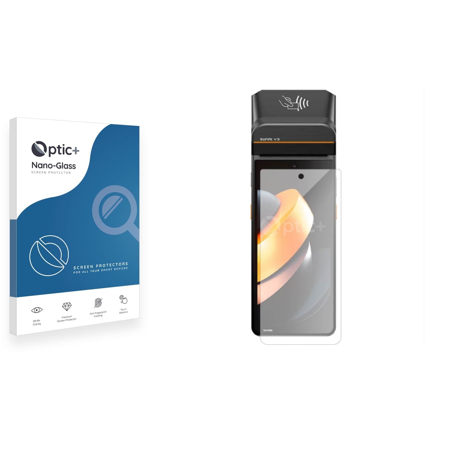 Optic+ Nano Glass Screen Protector for Sunmi V3H - ScreenShield