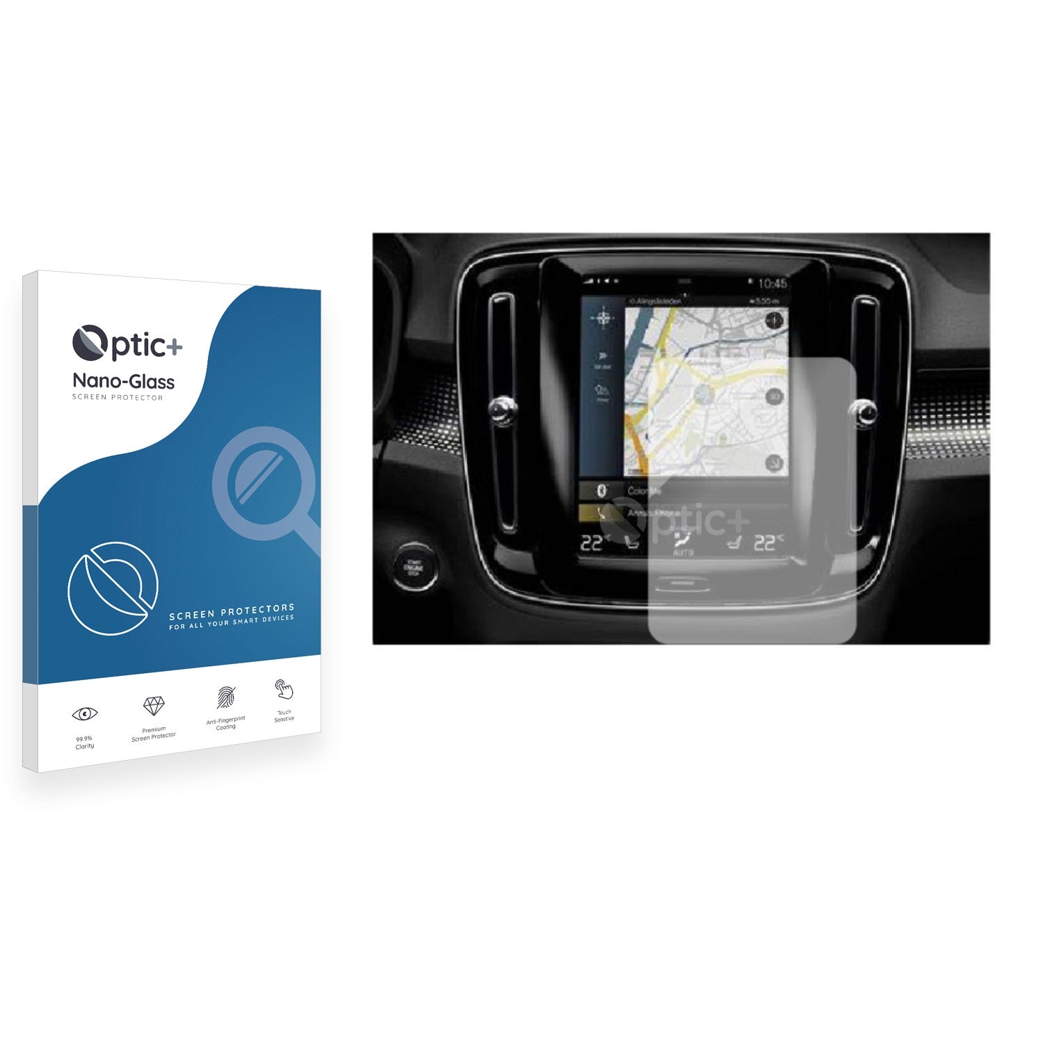 Optic+ Nano Glass Screen Protector for Volvo XC40 Twin Engine Sensus ...