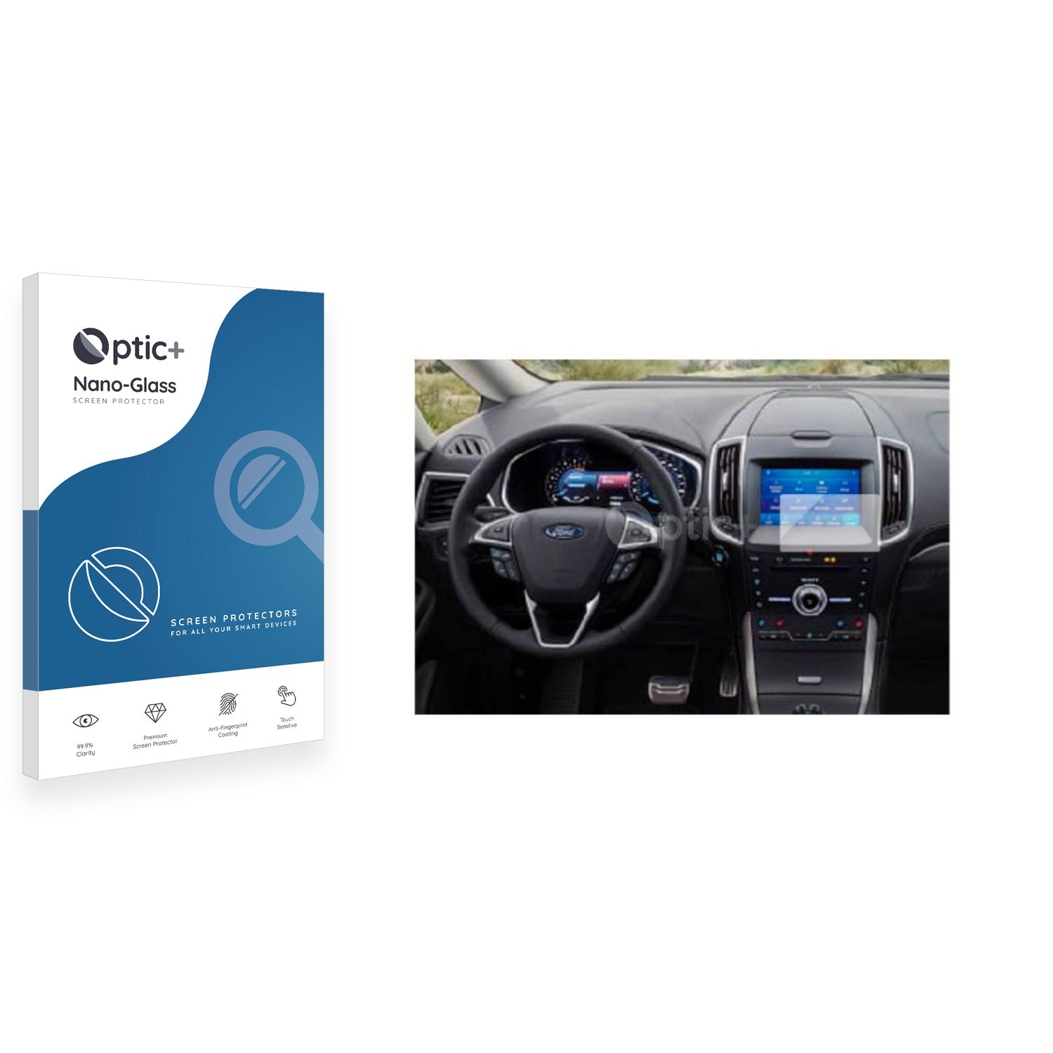 Optic+ Nano Glass Screen Protector for Ford Galaxy Hybrid 8 2022 ...