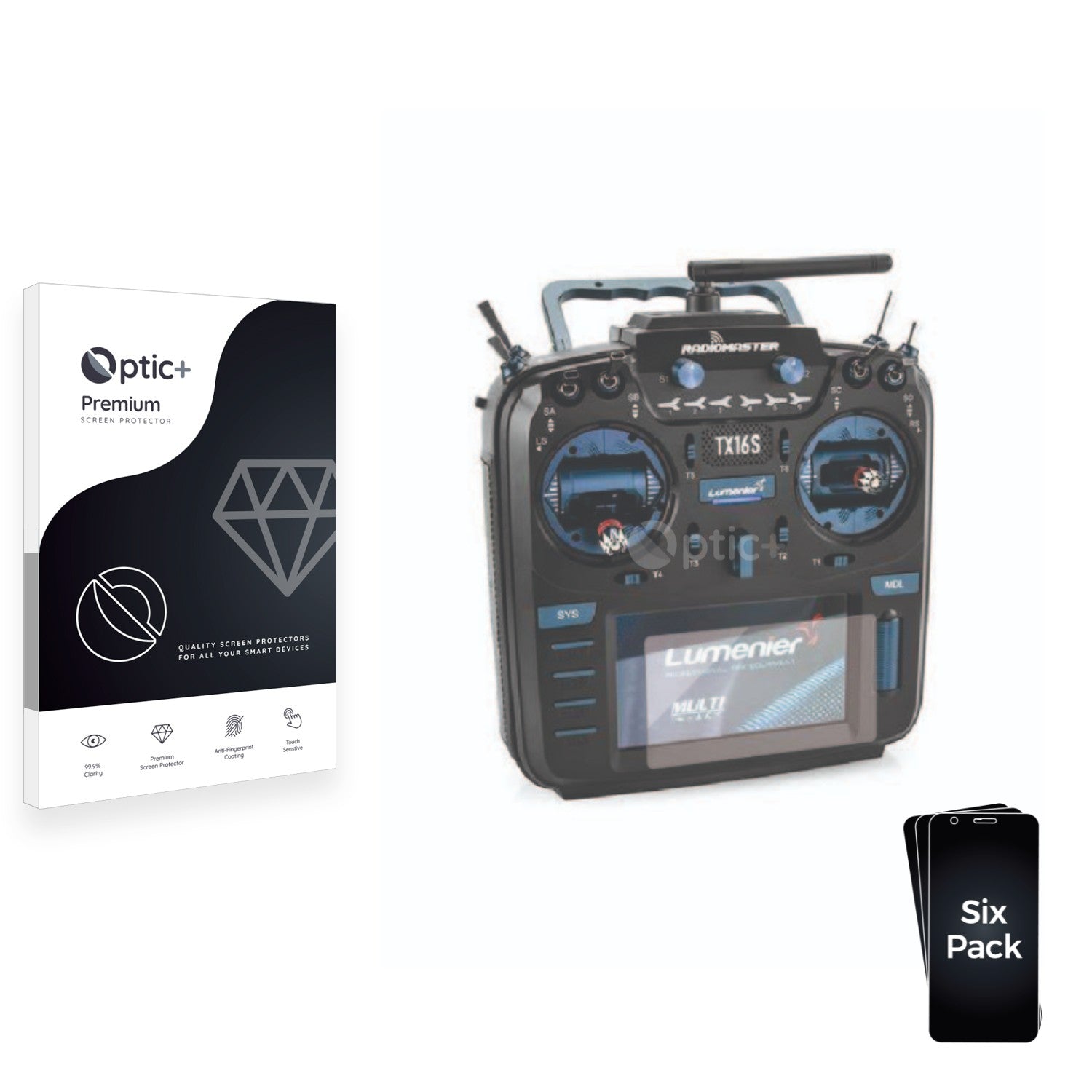 6pk Optic+ Premium Film Screen Protectors for Radiomaster X16S ...