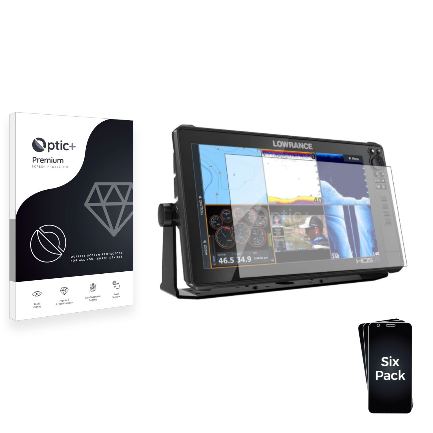 6pk Optic+ Premium Film Screen Protectors for Lowrance HDS Live 16 ...